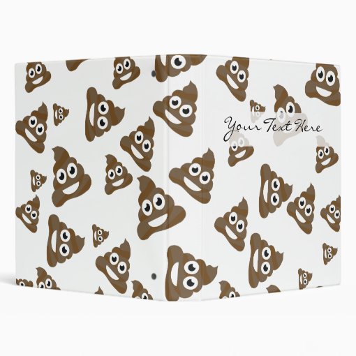 Funny Cute Poop Emoji Pattern Binder | Zazzle