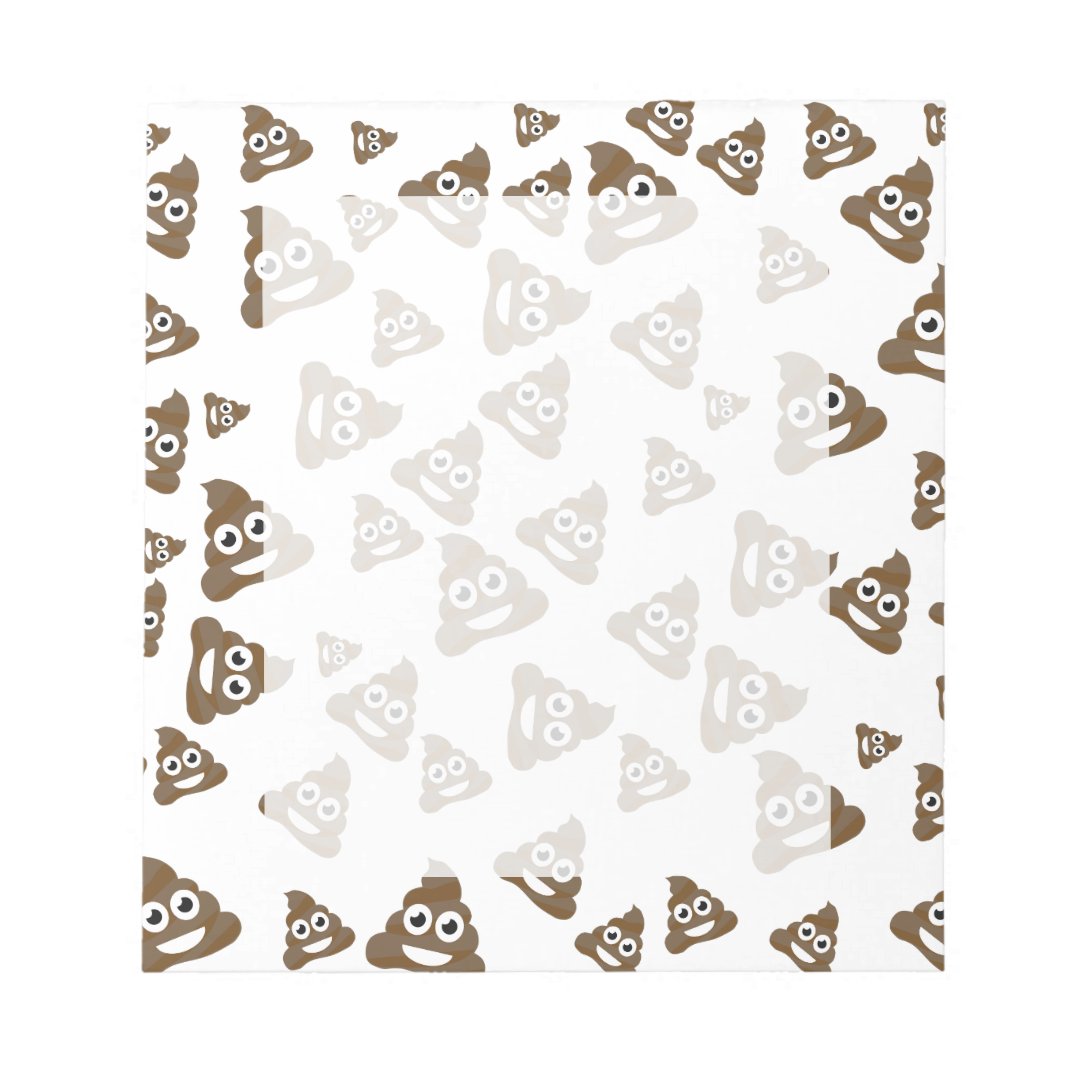 Funny Cute Poop Emoji Pattern Notepad | Zazzle