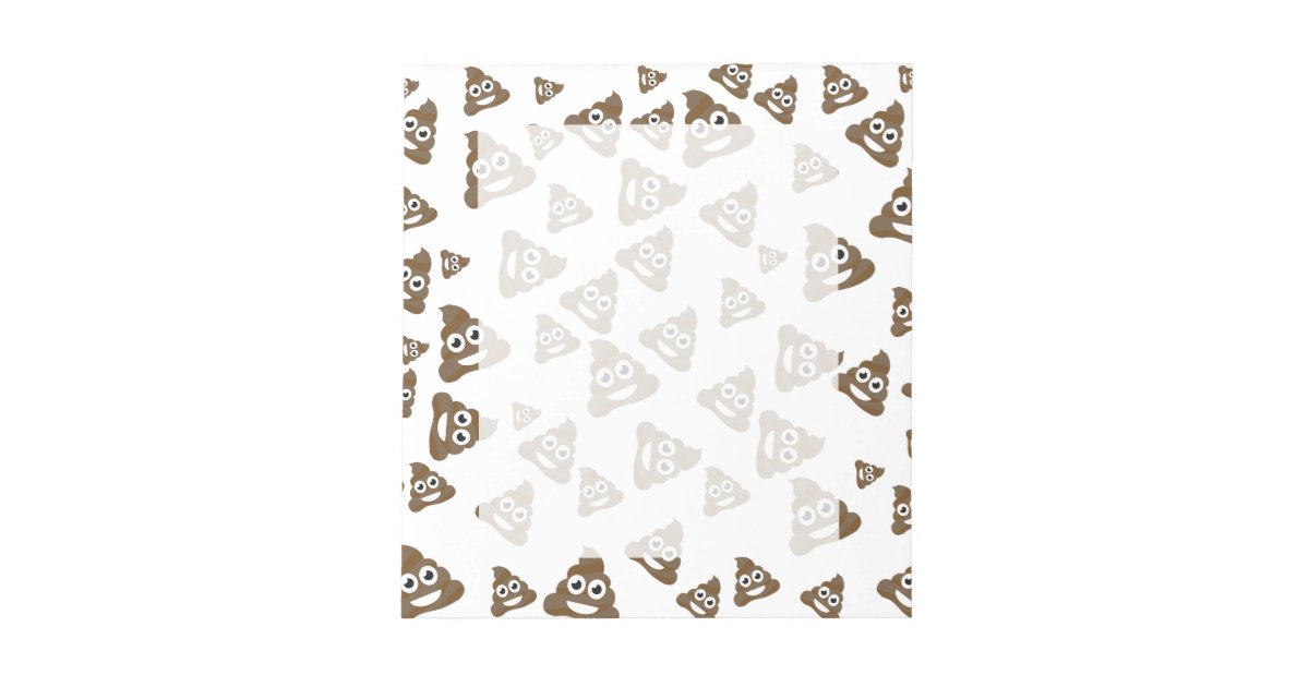 Funny Cute Poop Emoji Pattern Notepad | Zazzle