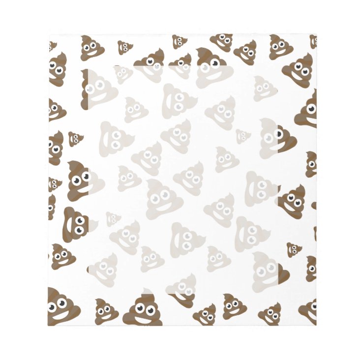 Funny Cute Poop Emoji Pattern Notepad | Zazzle