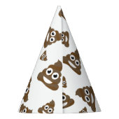 Funny Cute Poop Emoji Pattern Party Hat | Zazzle