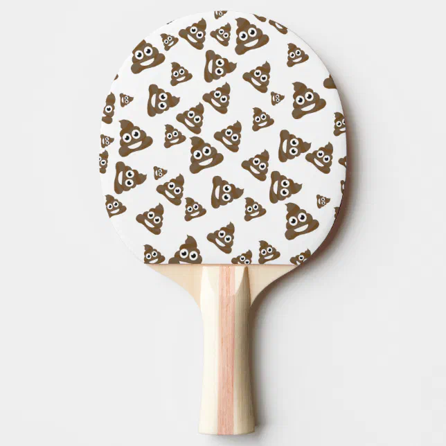 Funny Cute Poop Emoji Pattern Ping Pong Paddle | Zazzle