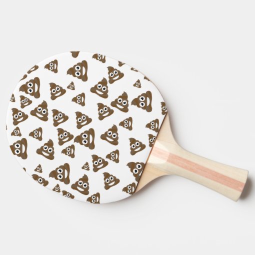 Funny Cute Poop Emoji Pattern Ping Pong Paddle | Zazzle