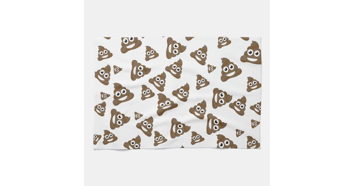 Funny Cute Poop Emoji Pattern Towel | Zazzle
