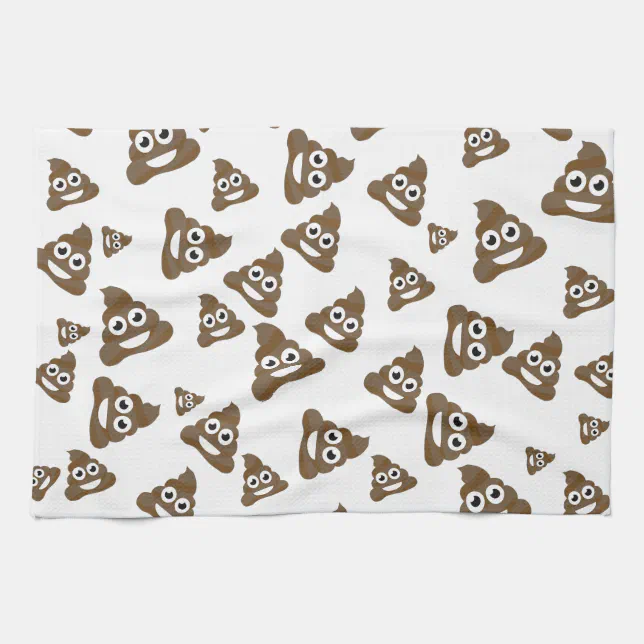 Funny Cute Poop Emoji Pattern Towel | Zazzle