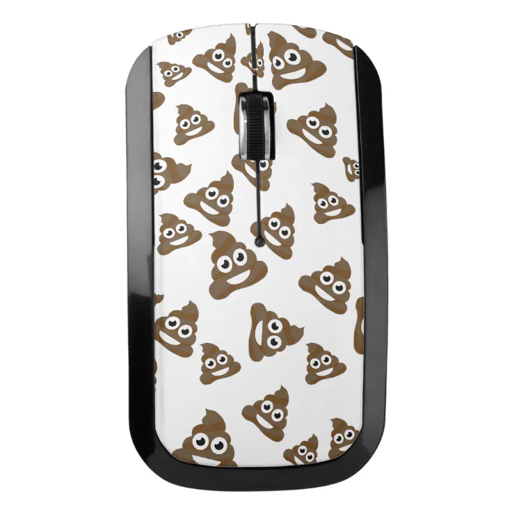 Funny Cute Poop Emoji Pattern Wireless Mouse | Zazzle
