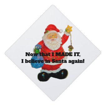Funny Cute Santa Claus Father Christmas Graduation Cap Topper | Zazzle