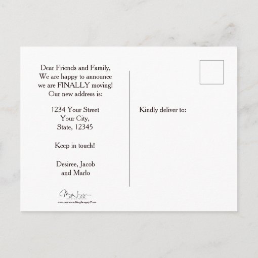 Funny Cute Skeleton New Address Moving Postcard | Zazzle