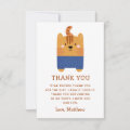 Funny cute tiger animal. Kids birthday zoo safari Thank You Card | Zazzle