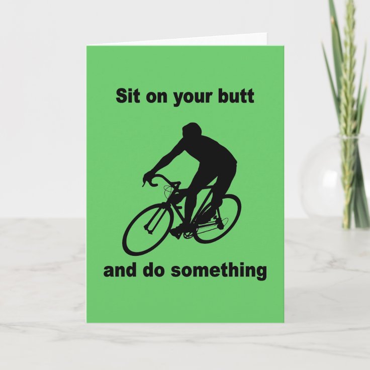 Funny cycling card | Zazzle