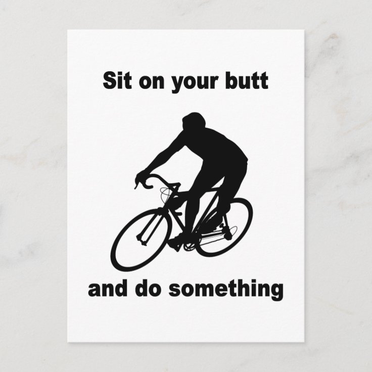 Funny cycling postcard | Zazzle