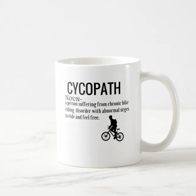 Funny Cycopath Noun Design Dictionary Definition Coffee Mug | Zazzle