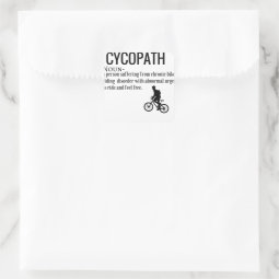 Funny Cycopath Noun Design Dictionary Definition Square Sticker | Zazzle