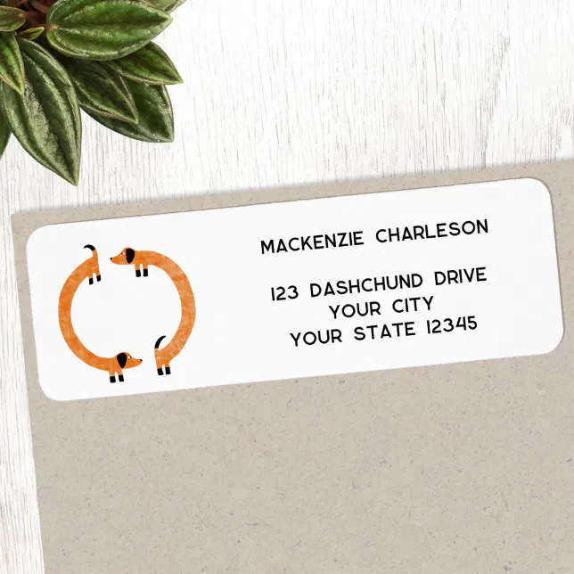 Funny Dachshund Wiener Dog Return Address Label | Zazzle
