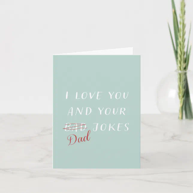Funny Dad Jokes Fathers Day Card | Zazzle