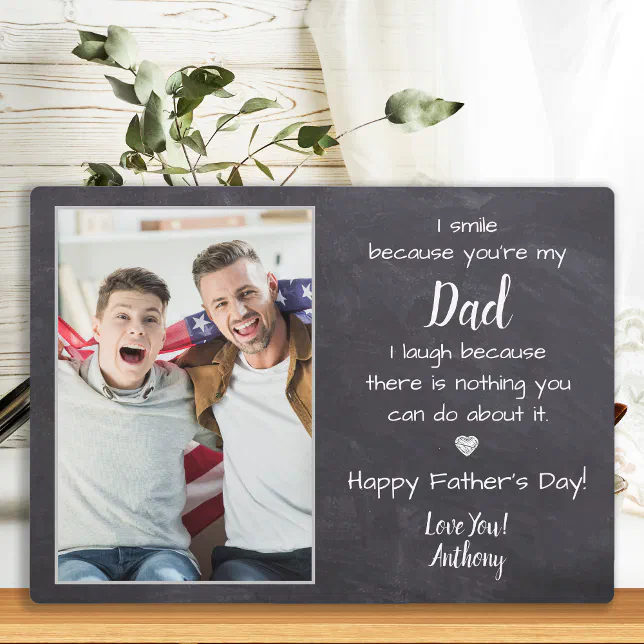Funny Dad Poem Personalized Photo Father's Day Plaque | Zazzle