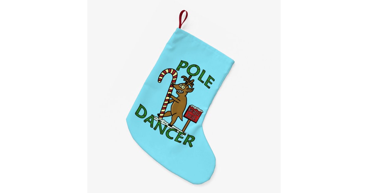 Funny Dancer Christmas Reindeer Pun Small Christmas Stocking | Zazzle