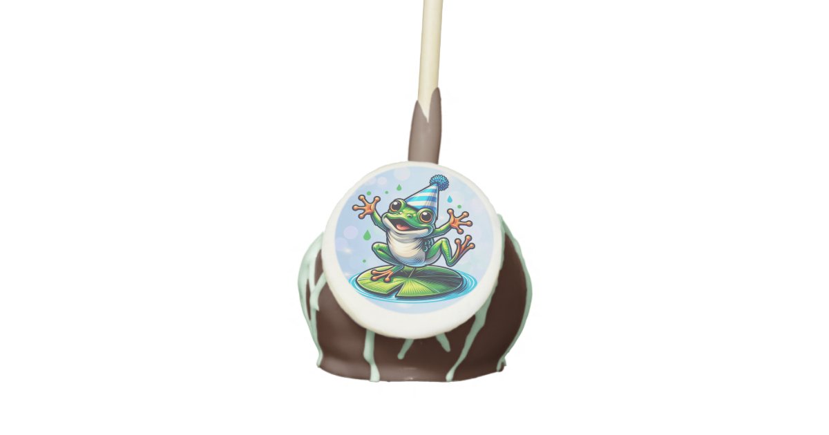 Funny Dancing Frog Personalized Birthday Cake Pops | Zazzle