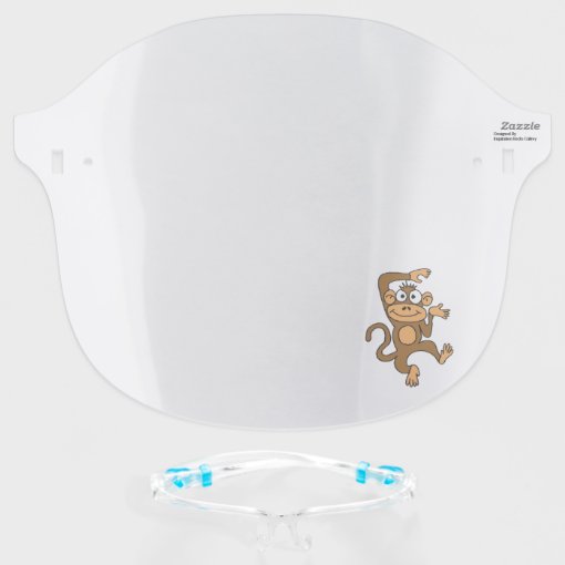 Funny Dancing Monkey Cartoon Face Shield | Zazzle