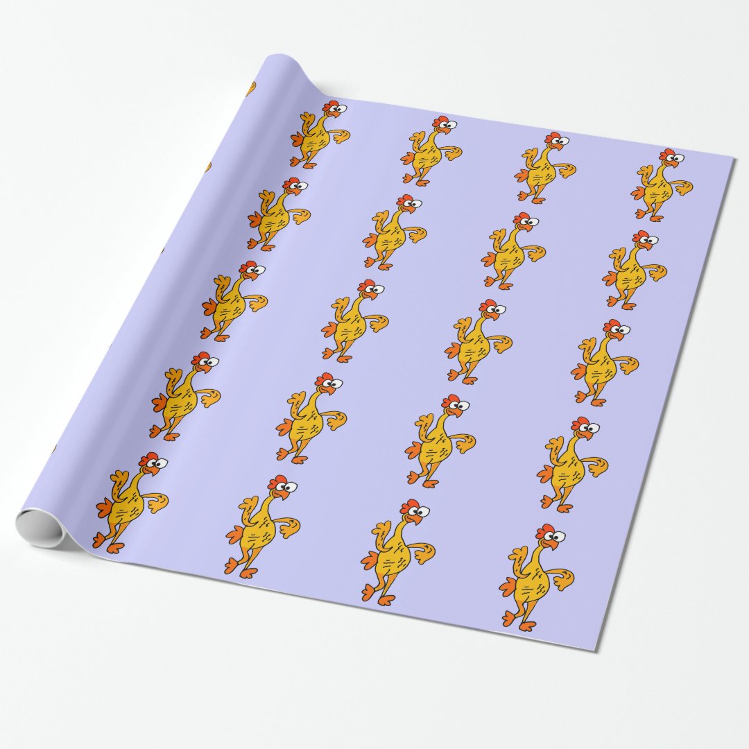 Funny Dancing Rubber Chicken Wrapping Paper | Zazzle