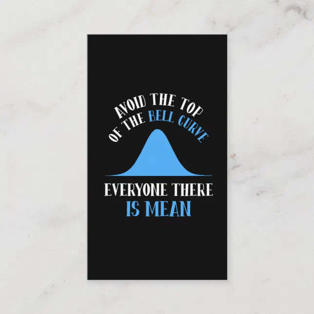Funny Data Science Bell Curve Computer Programmer Business Card | Zazzle