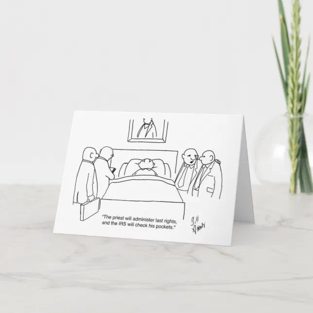 Funny Death and Taxes Greeting Card | Zazzle
