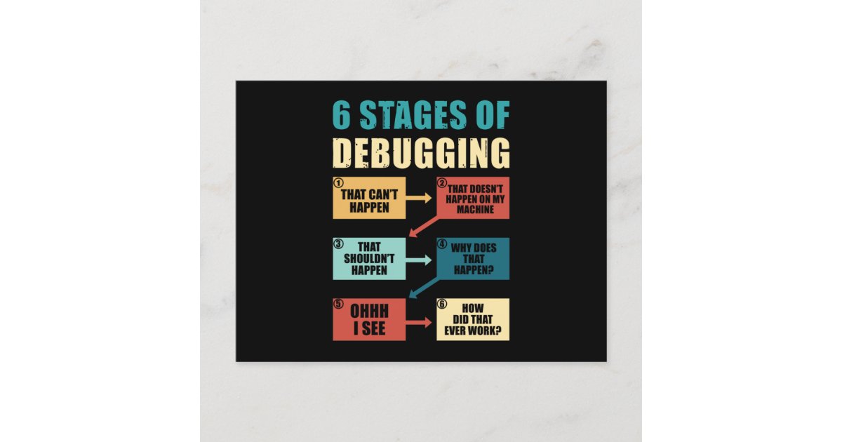 Funny Debugging Programmer Gift Coding Lover Postcard | Zazzle