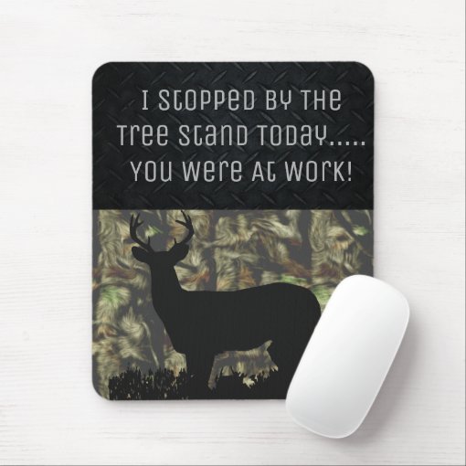 Funny Deer Hunting Camo Mouse Pad | Zazzle