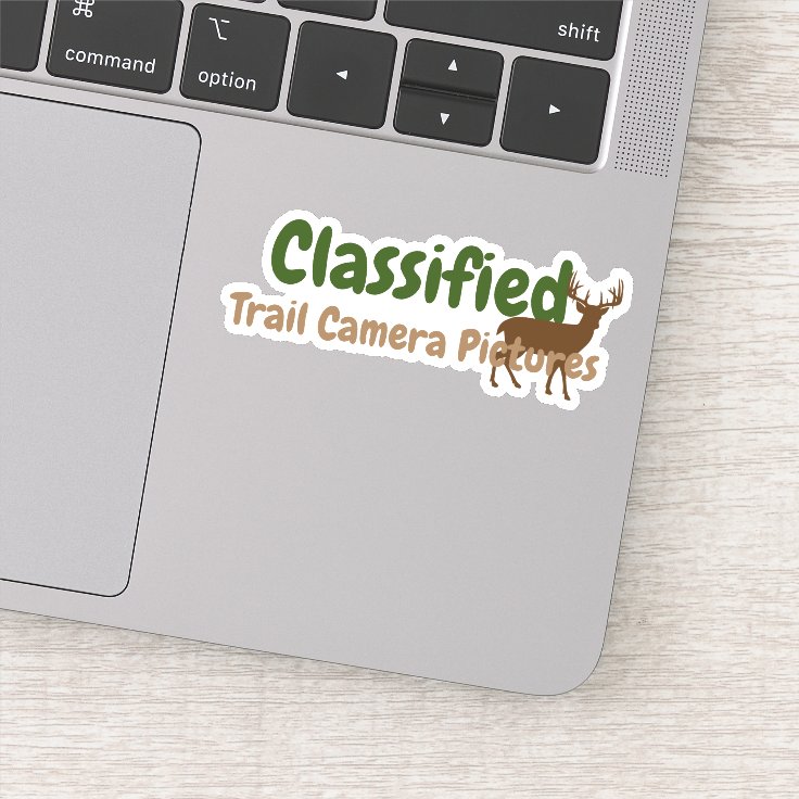 Funny Deer Hunting Sticker for Computer | Zazzle
