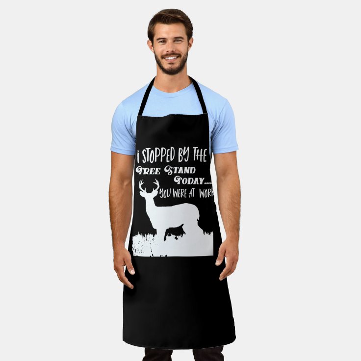 Funny Deer Hunting Work Buck Quote Outdoors Men's Apron | Zazzle