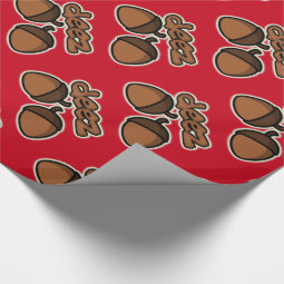 Funny deez nuts - red wrapping paper | Zazzle