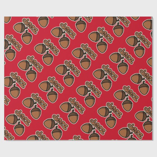 Funny deez nuts - red wrapping paper | Zazzle