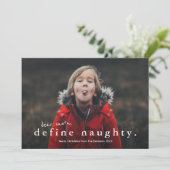 Funny Define Naughty Photo Christmas Holiday Card | Zazzle