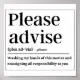 Funny Definition Please Advise Poster | Zazzle