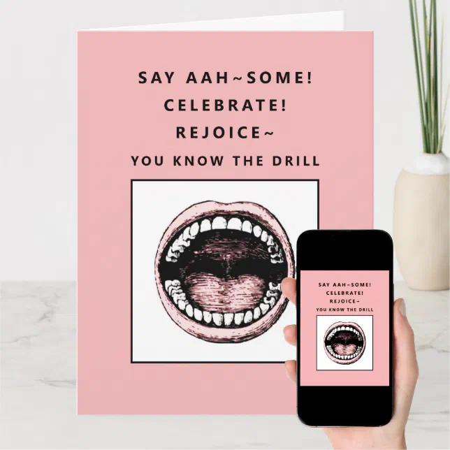 Funny Dental School Graduation Card | Zazzle