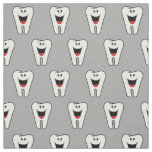 Funny Dentist Cute Tooth Pattern Fabric | Zazzle