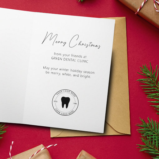 Funny Dentist Dental Clinic Christmas Holiday Card | Zazzle
