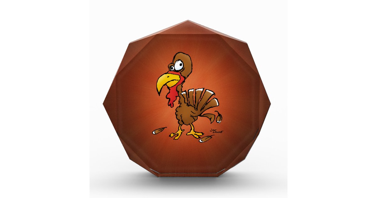 Funny Derp Turkey Cartoon Award | Zazzle