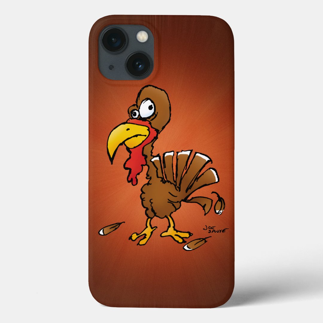 Funny Derp Turkey Cartoon Case-Mate iPhone Case | Zazzle