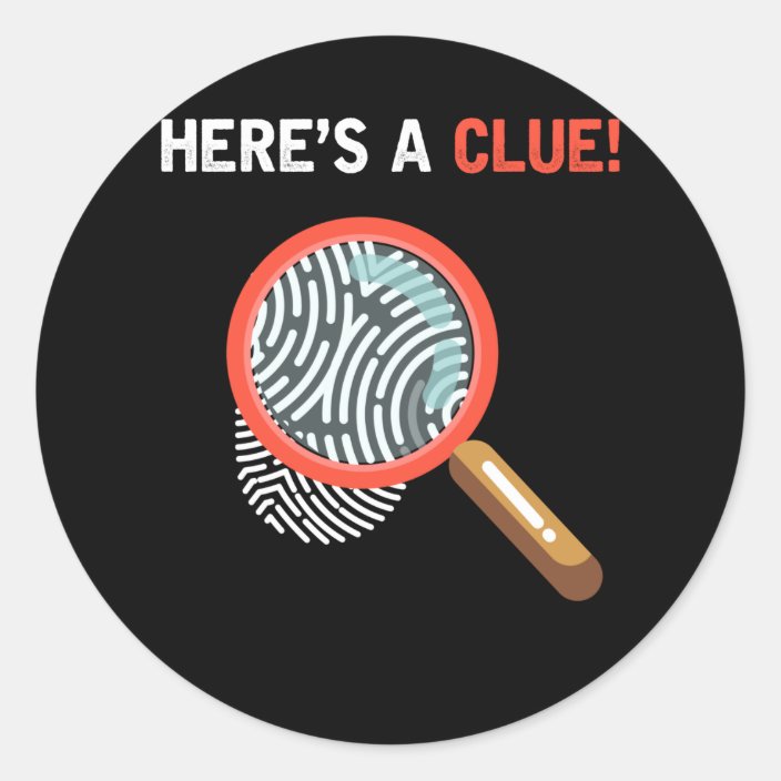 Funny Detective Crime Investigation Drama Book Classic Round Sticker ...
