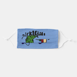 Funny Dill Pickle Playing Pickleball Adult Cloth Face Mask | Zazzle