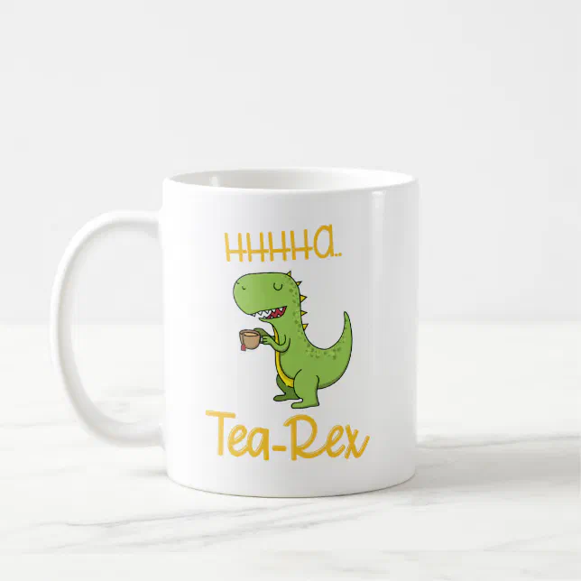 Funny Dinosaur Drinking Tea Rex Tyrannosaurus Coffee Mug | Zazzle