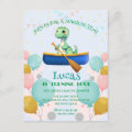 Funny dinosaur Kayak Birthday party DIY Name Postcard | Zazzle