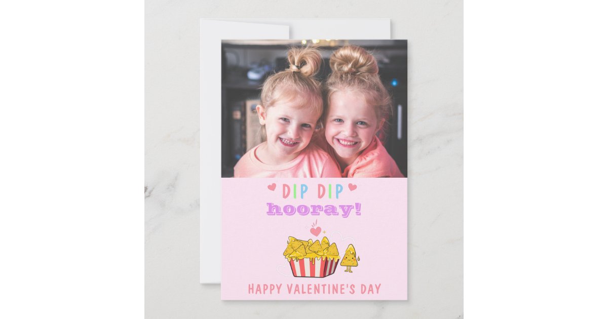funny Dip Candy Fun Valentine kids photo Holiday Card | Zazzle