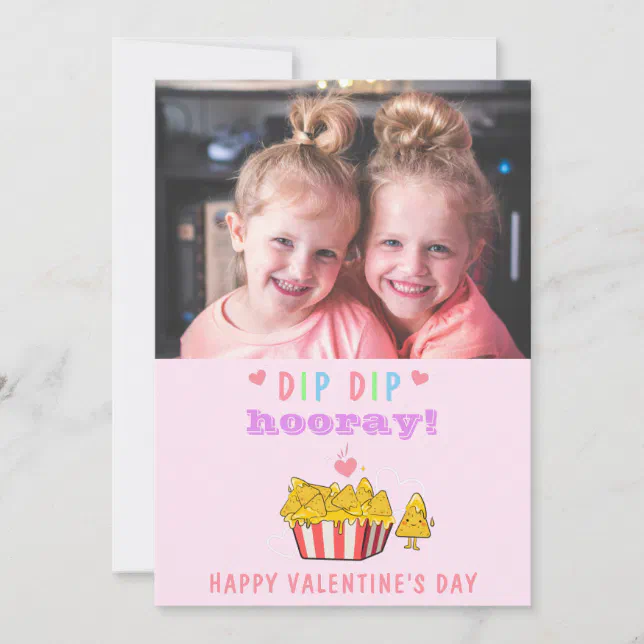 funny Dip Candy Fun Valentine kids photo Holiday Card | Zazzle