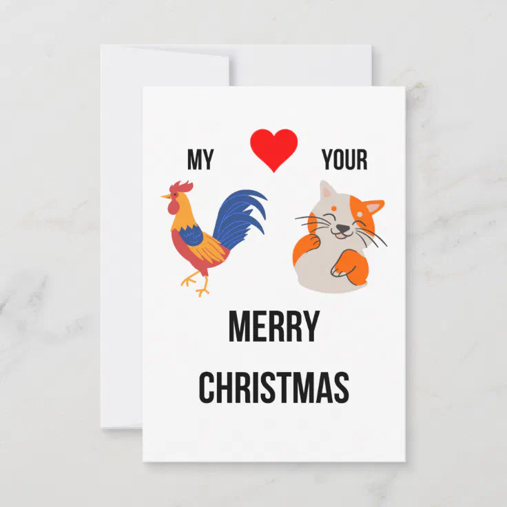 Funny dirty merry Christmas card for her | Zazzle