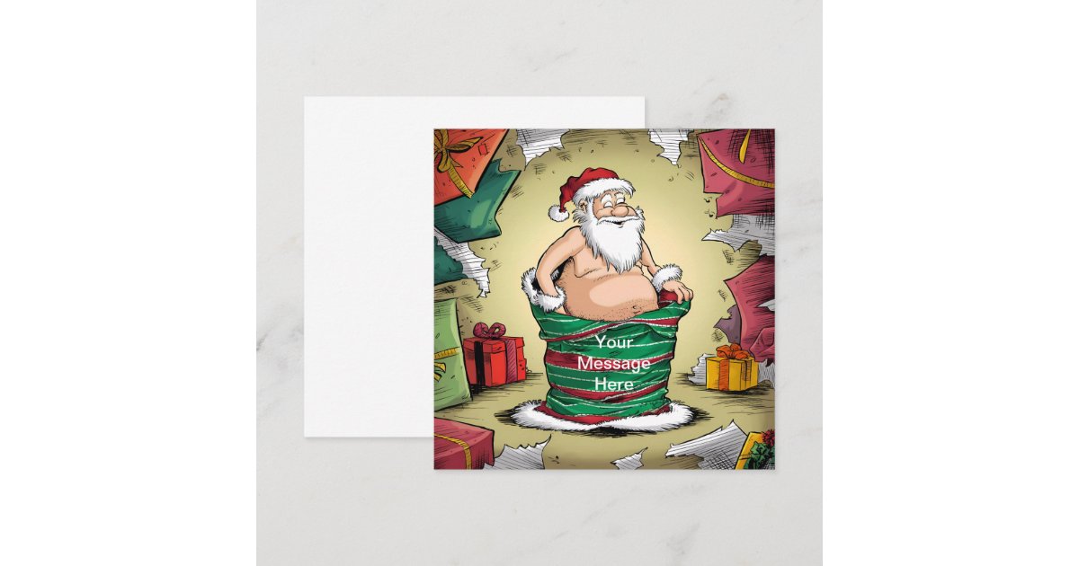 Funny Dirty Santa Christmas Collection Invitation | Zazzle