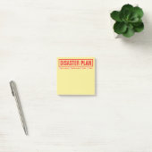 Funny "Disaster Plan" 3"x3" Post-it Notes | Zazzle