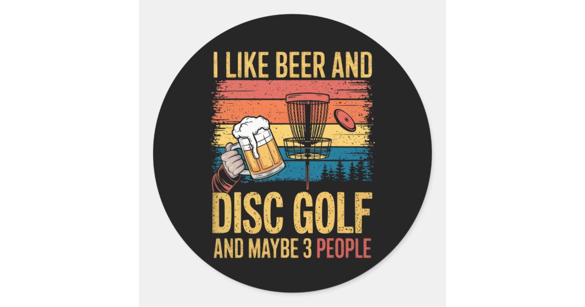 Funny Disc Golf Design For Men Women Disc Golf Pla Classic Round ...