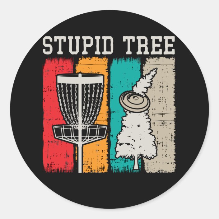 Funny Disc Golf Player Sport Frisbee Disc Golfing Classic Round Sticker ...